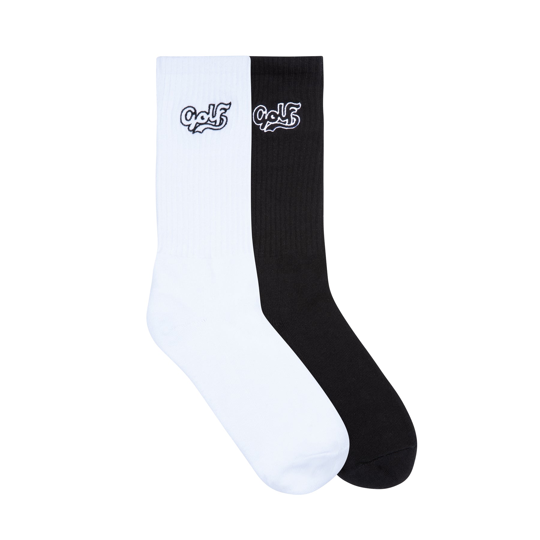 2pk Cursive Socks White/Black - NFL by Golf 2024 - Golf Wang