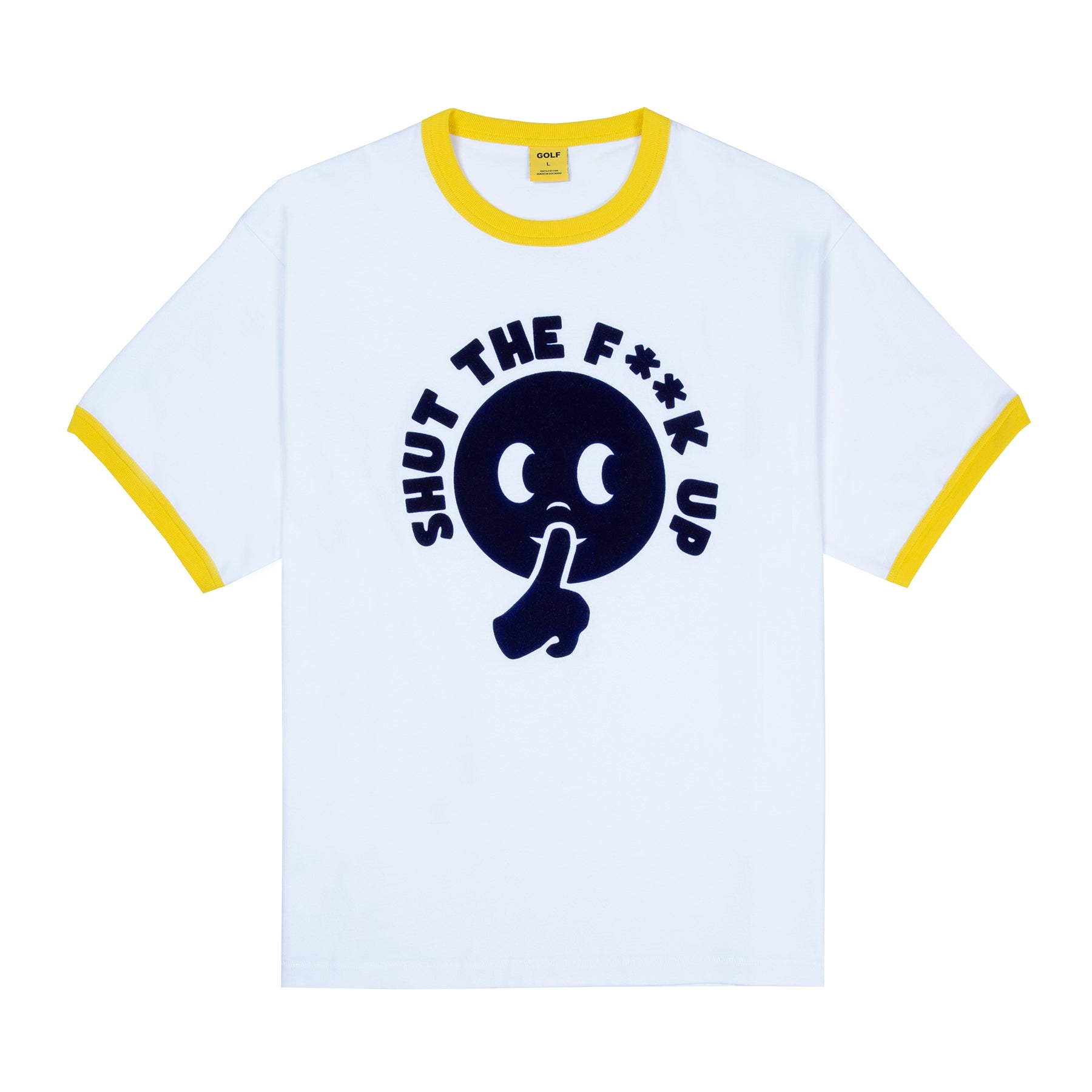 Stfu Ringer Tee White - Summer 2025 - Golf Wang